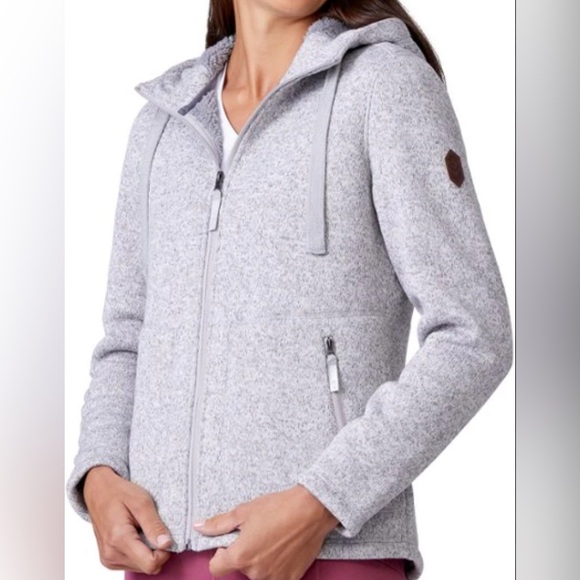 Free Country | Tops | Nwt Free Country Xl Mountain Fleece Silver Jacket ...